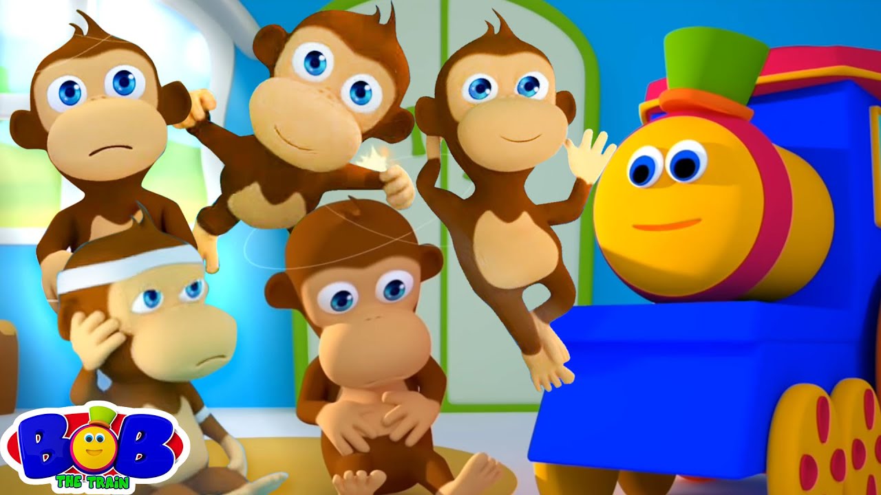 Cinque scimmiette una canzone per contare i numeri per bambini - YouTube