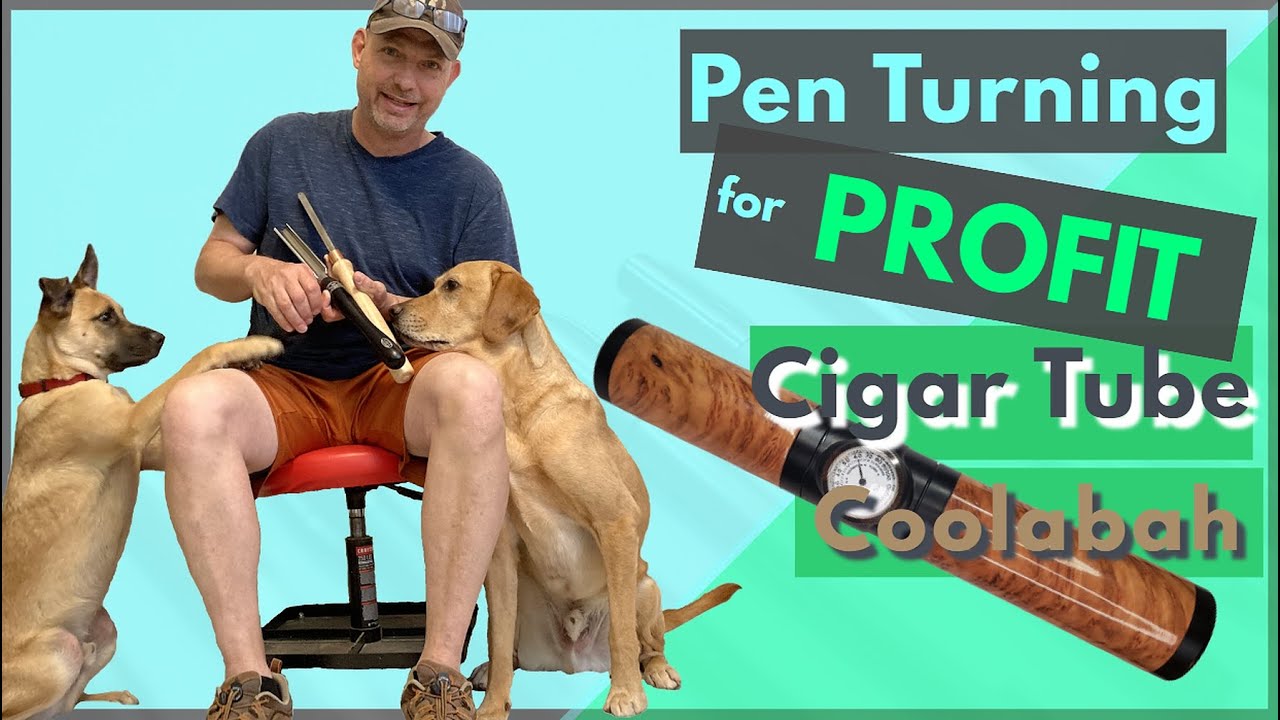 Humidor Cigar Tube with Coolabah || Turning for Profit - YouTube