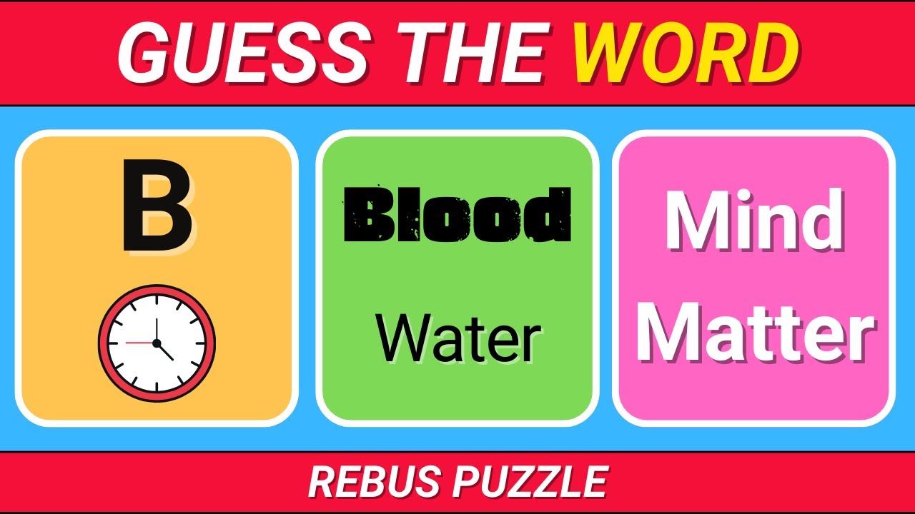Guess the word or Phrase in 10 Seconds! | REBUS Challenge - YouTube