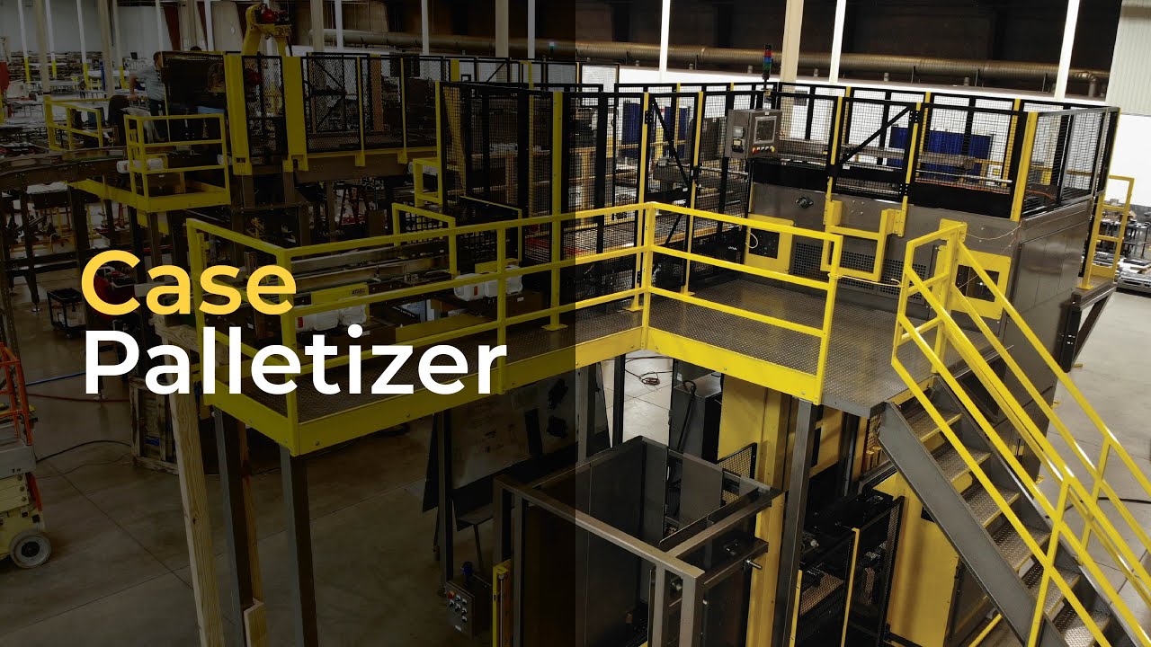 High Level Right Angle Case Palletizer CPH-RC40 - YouTube