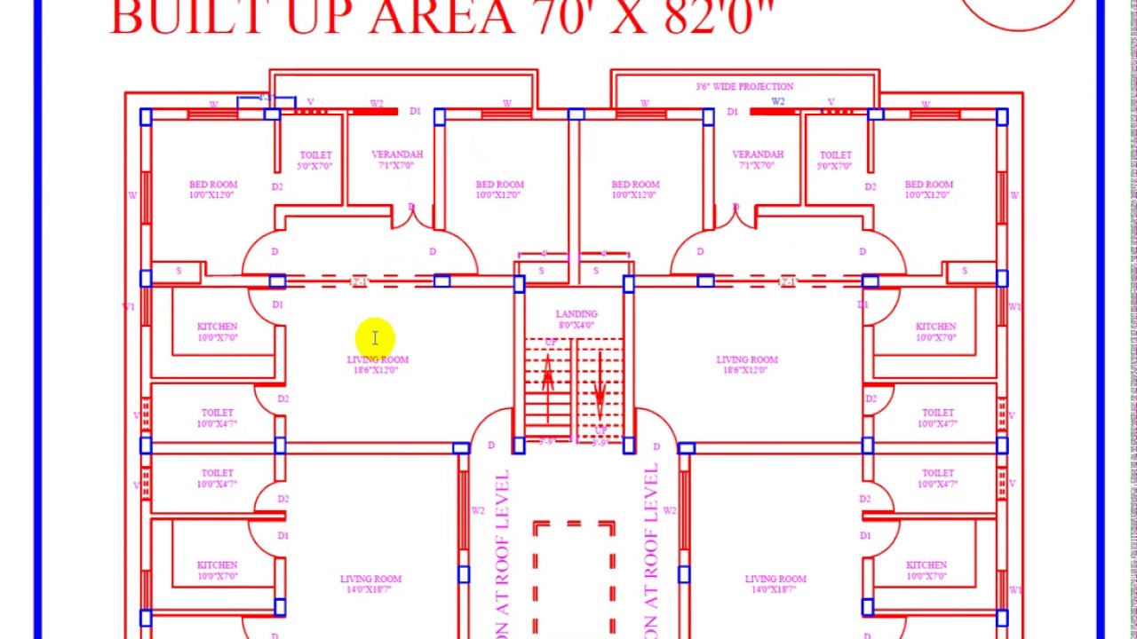 80X100 EAST FACING -6 UNIT OF TWO BHK PLAN - YouTube