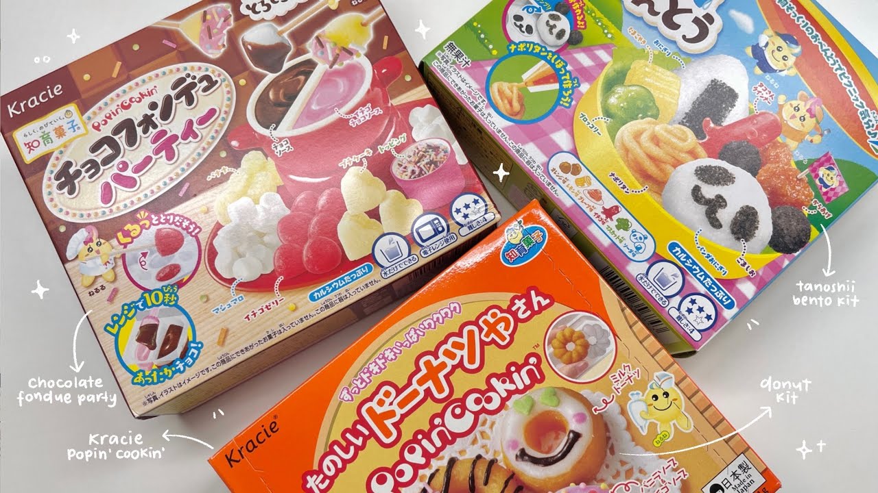 ASMR diy kracie popin’ cookin’ candy kit🍱🍩🍓 japanese candy kits🎏 - YouTube