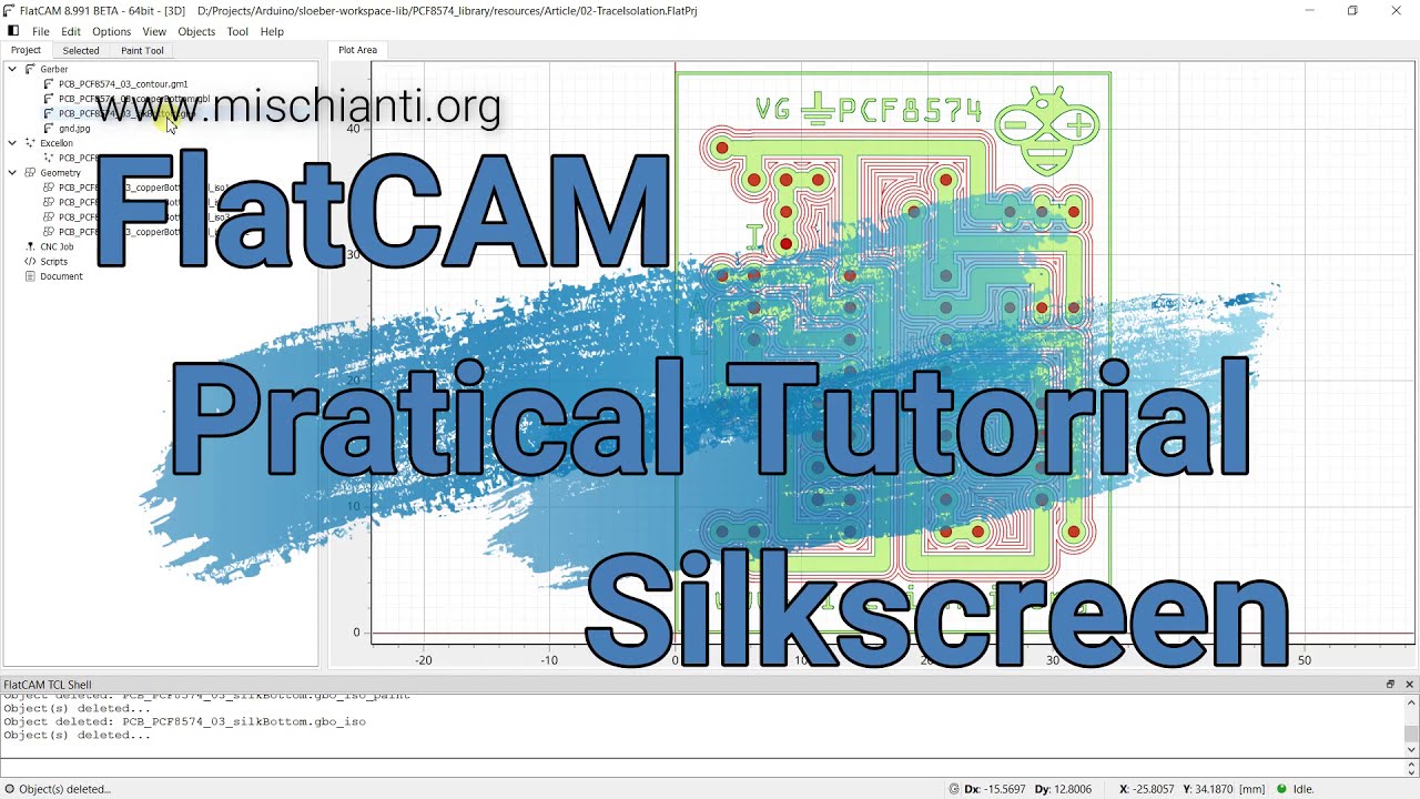FlatCAM practical tutorial: silkscreen - Video 3 - YouTube