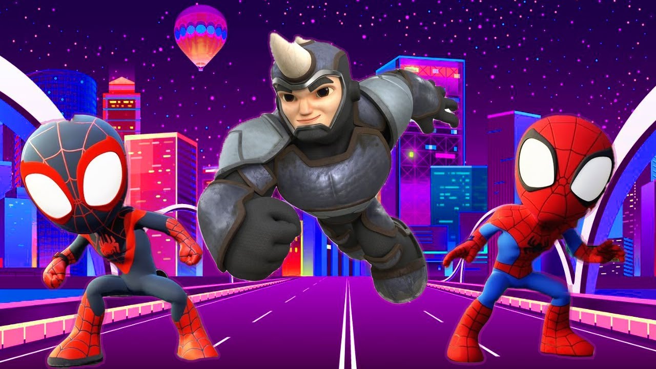 Spides Adventure | Marvel's Spidey and His Amazing Friends vs Rhino ...
