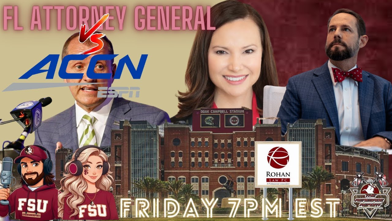 FSU Football Attorney General Moody vs. ACC - ESPN, Attorney Doug Rohan ...