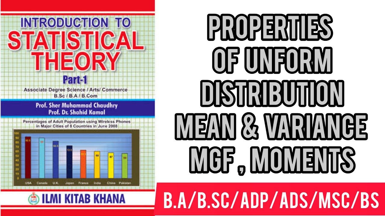 Properties of Uniform distribution | Mean & Variance | MGF | Moments ...