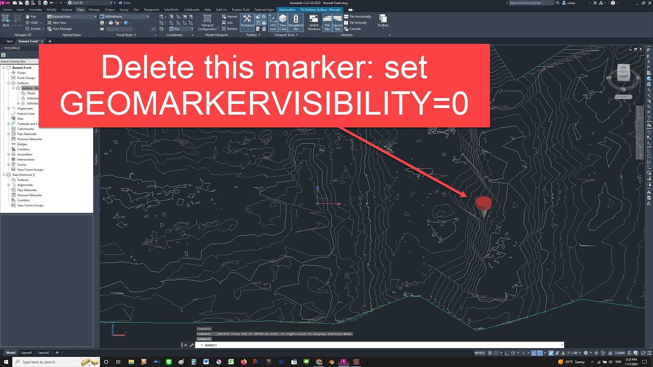 Civil 3D marker removal - YouTube