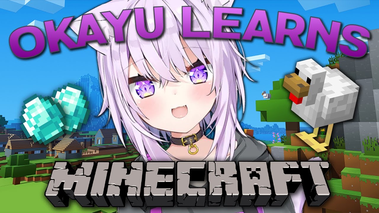 Okayu learns how to play Minecraft!【Hololive/Minecraft】 - YouTube