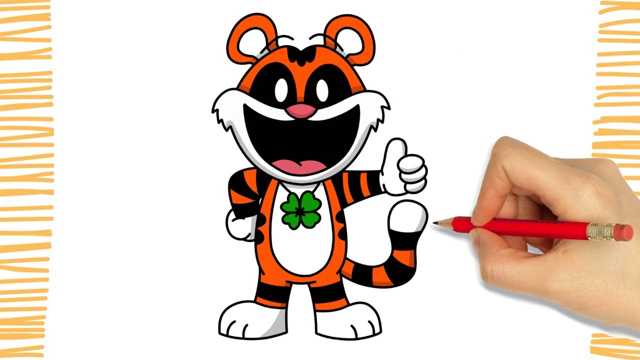 Como Dibujar a TIGGY TIGER I POPPY PLAYTIME REAL - YouTube