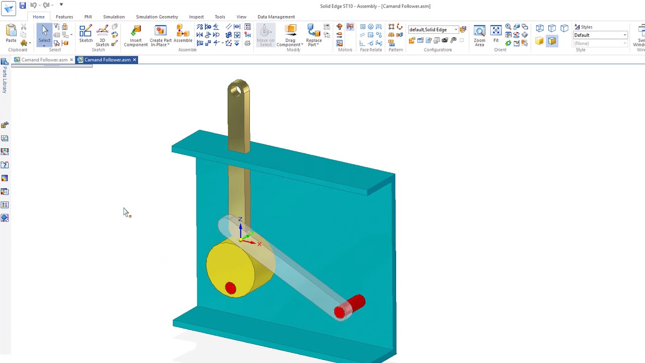 Cam and Follower Mechanism part 3 | Solid Edge - Concentric vs Eccentric - YouTube