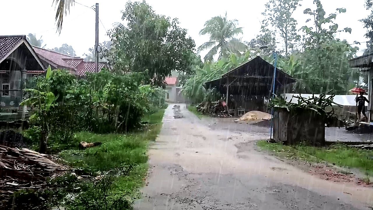 Heavy rain and strong wind in ari village | Get rid of insomnia and ...