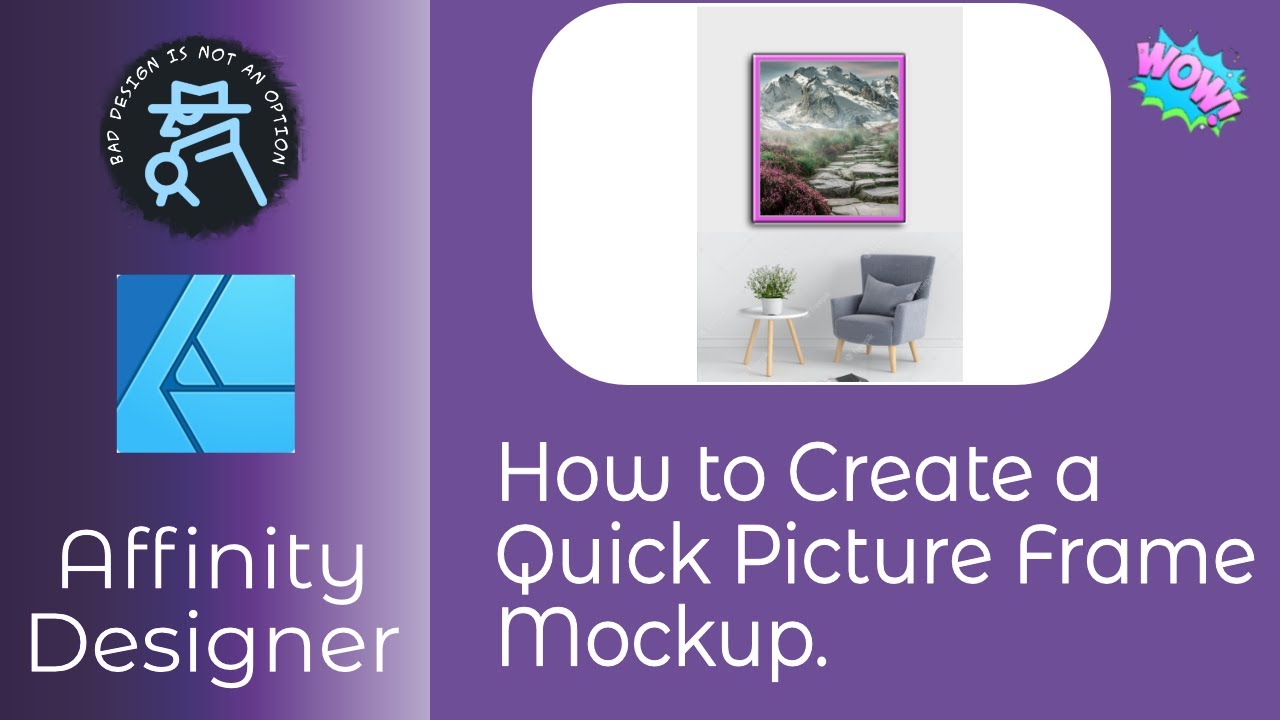How to Create a Quick Picture Frame Mockup in Affinity Designer on ...