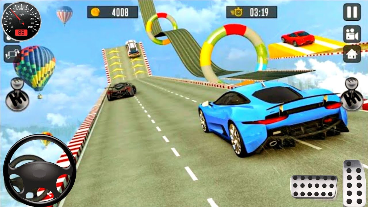 443 auto car racing game - car stunt and racing android gameplay - YouTube