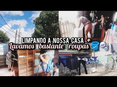 ROTINA DA MANHÃ: LAVAMOS BASTANTE ROUPAS E LIMPAMOS A NOSSA CASA 🏠✨️