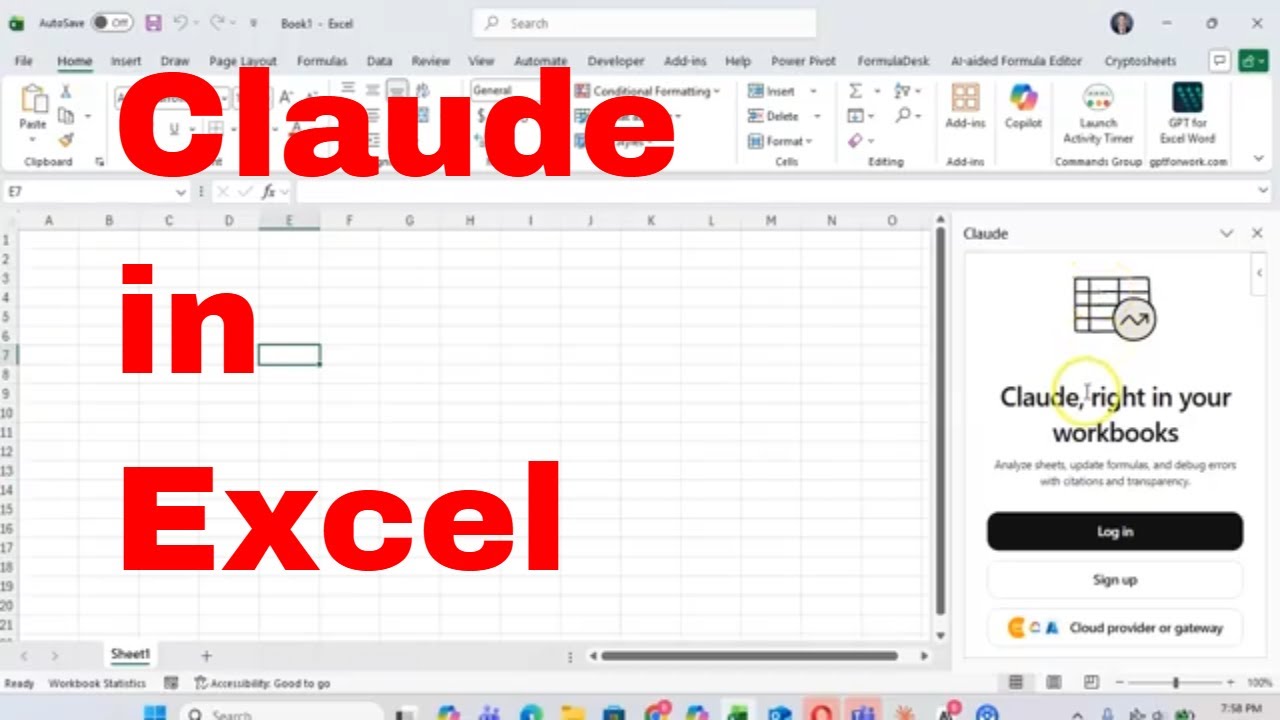 How to Install Claude in Excel With Ease! #ai #claude #excel #howto ...