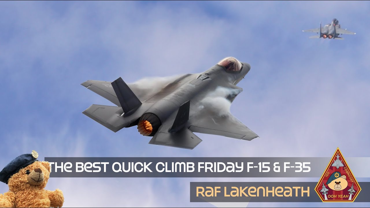 THIS HAS TO BE THE BEST EVER F-15 & F-35 TAKE OFFS! UNRESTRICTED VERTICAL CLIMBS USAF RAF ...