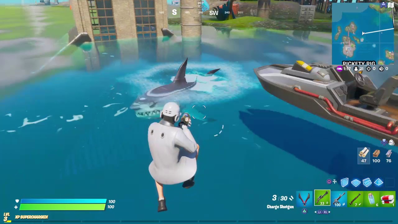 Fortnite chapter 2 season 3 sharks!!!!!!!!! - YouTube