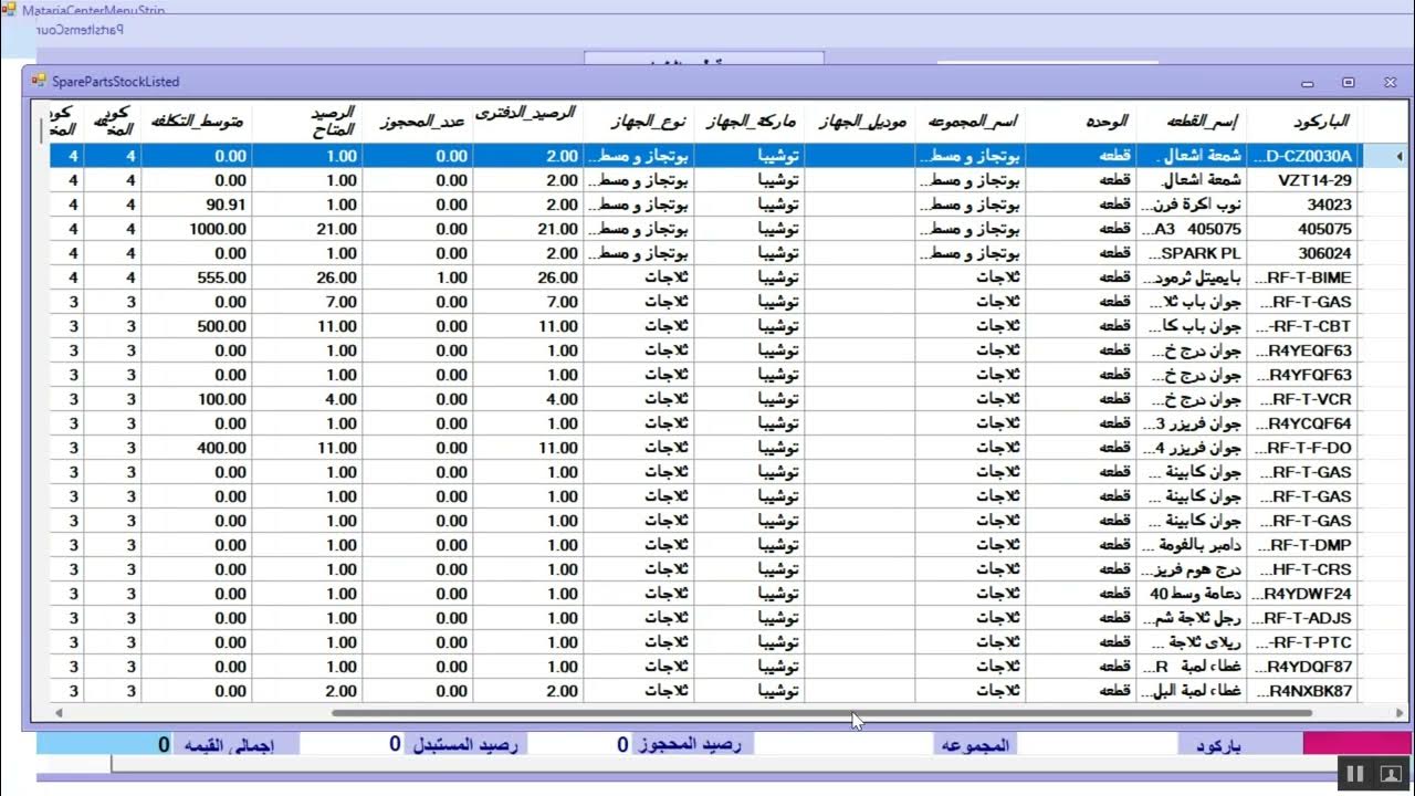 جرد مخزن قطع الغيار Youtube