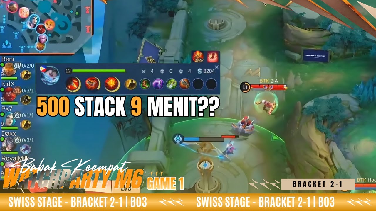 M6 Swiss Stage Day 5 - GAME 1 BTK VS FALCON - GRANGER 500 STACK 9 MENIT ...