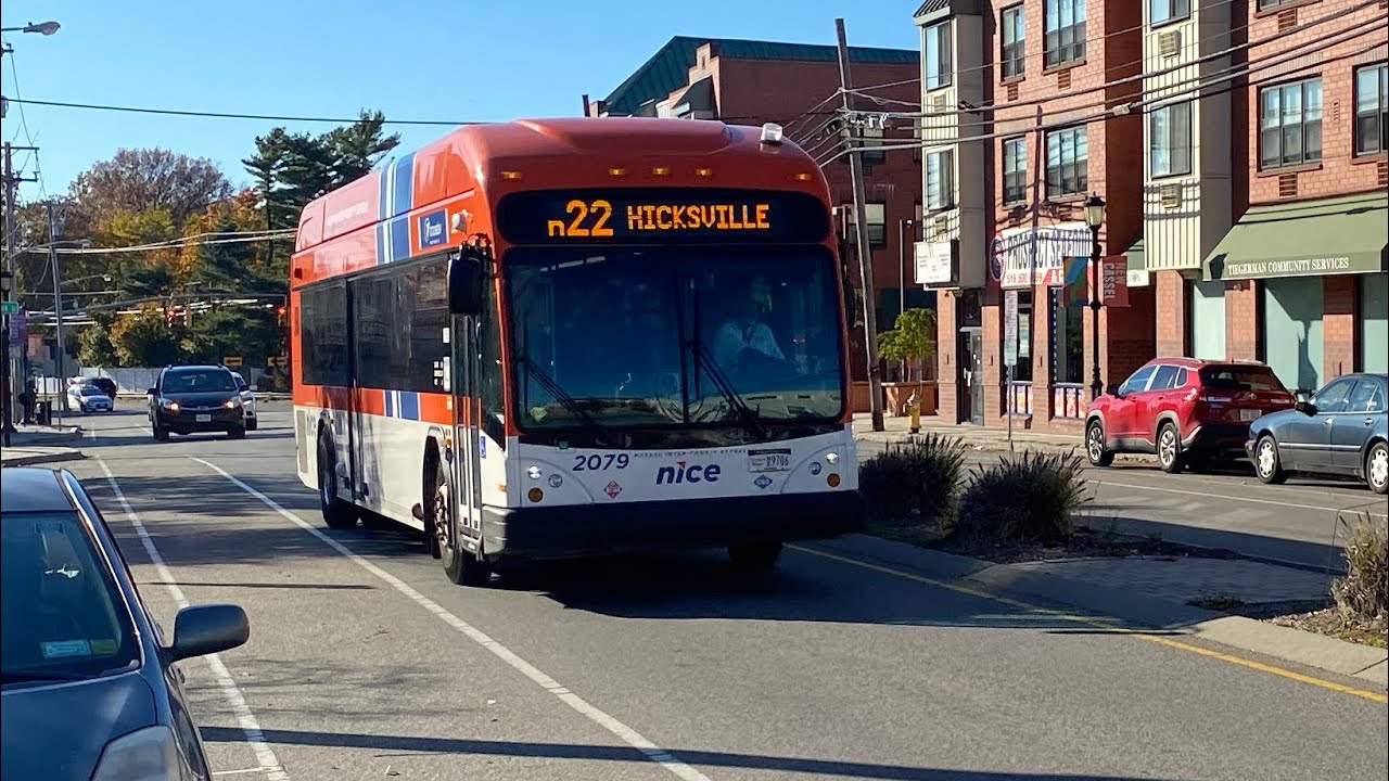 NICE Bus: 2021 Gillig BRT+ CNG 2079 on the n22 - YouTube
