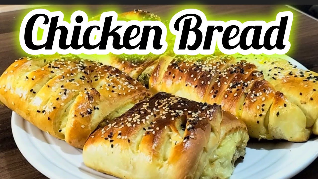 Chicken Bread Recipe | Home Made Chicken Bread | Chicken Cheese Bread ...