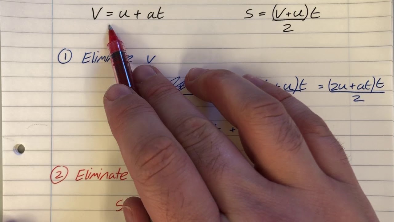 Year 12 Mechanics 04 Derivation of the SUVAT equations - YouTube