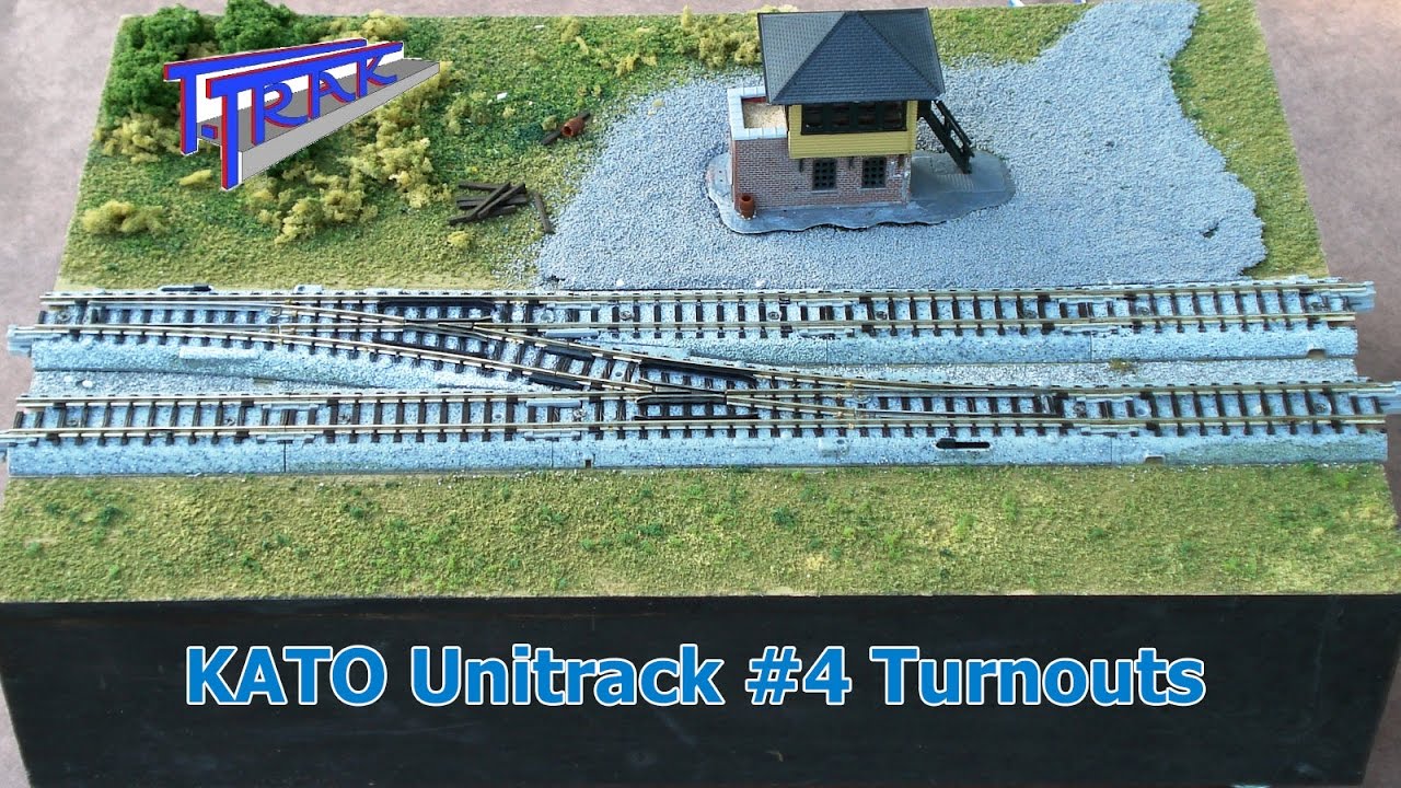 T-Trak. Стрелки KATO Unitrack #4 (20-220 и 20-221). - YouTube
