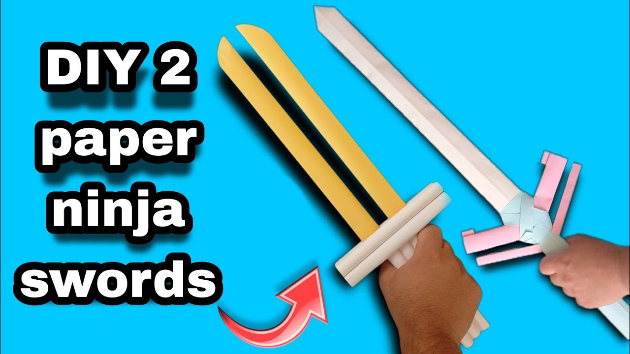 02 Easy Origami Ninja Sword Katana - YouTube
