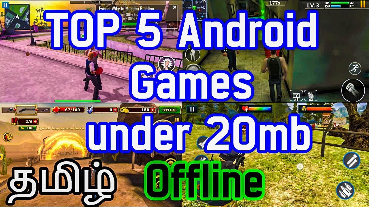 Top 5 Action Android Games offline under 20MB in Tamil - YouTube