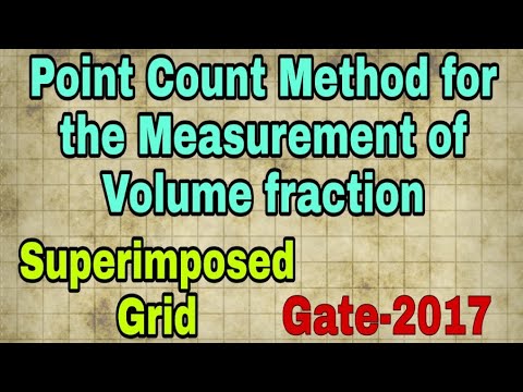 Point count method for estimating the volume fraction of a constituent ...