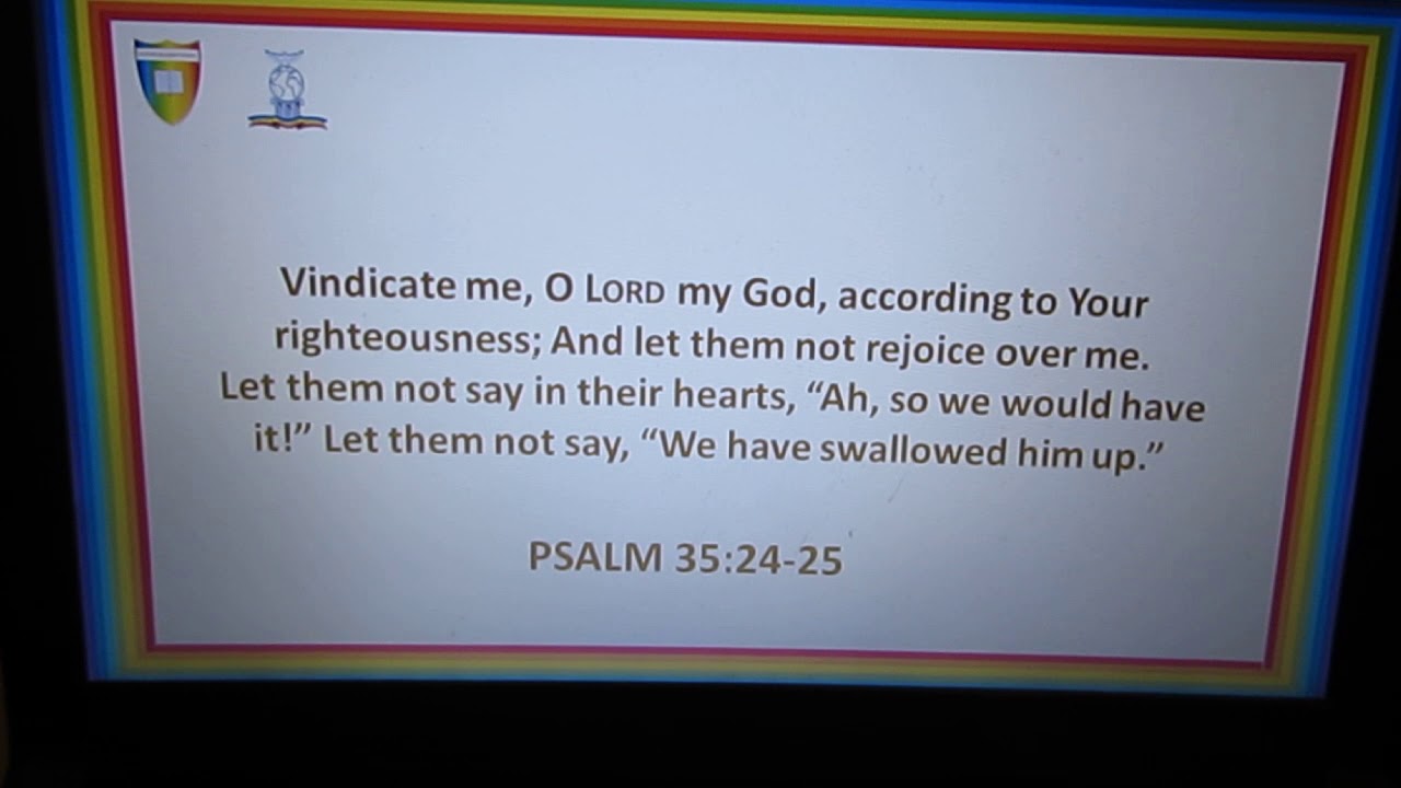 PSALM 35:24-25 - YouTube