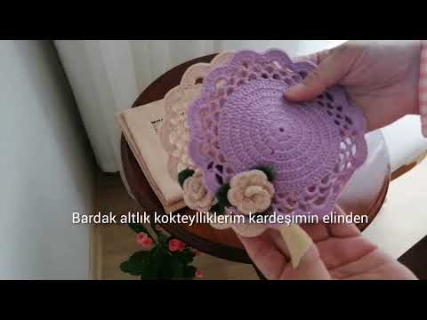İyi Bayramlar 💕🙋‍♀️Antika peçete✅tığ işi kokteyl peçete  vişne suyu ve sunum Handicraftmaking athome