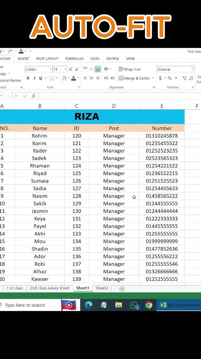 MS Excel Column AutoFit করা শিখুন | Excel Shortcut Bangla - All of Riza - YouTube