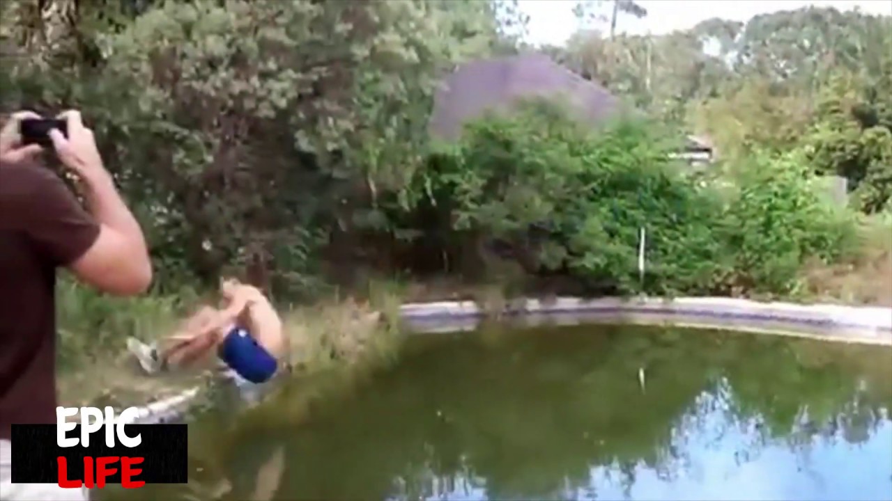 Long Jump Over Swimming Pool Fail - YouTube