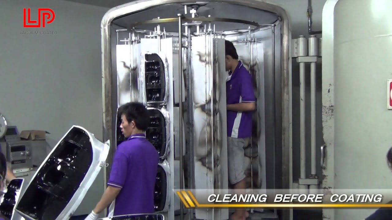 VACUUM COATING on CAR LAMP reflector - YouTube