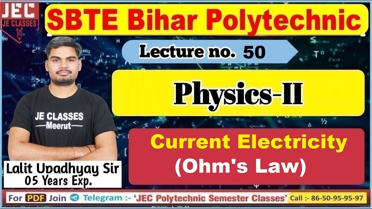 #50 SBTE Bihar Polytechnic 1st Semester Physics-II | Diploma 1st Semester Physics-II | JEC - YouTube