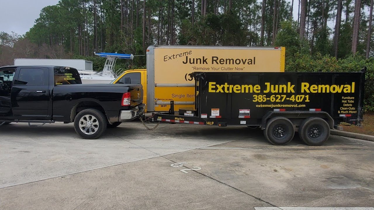 Junk Removal With A Box Truck. Extreme Junk Removal. - YouTube