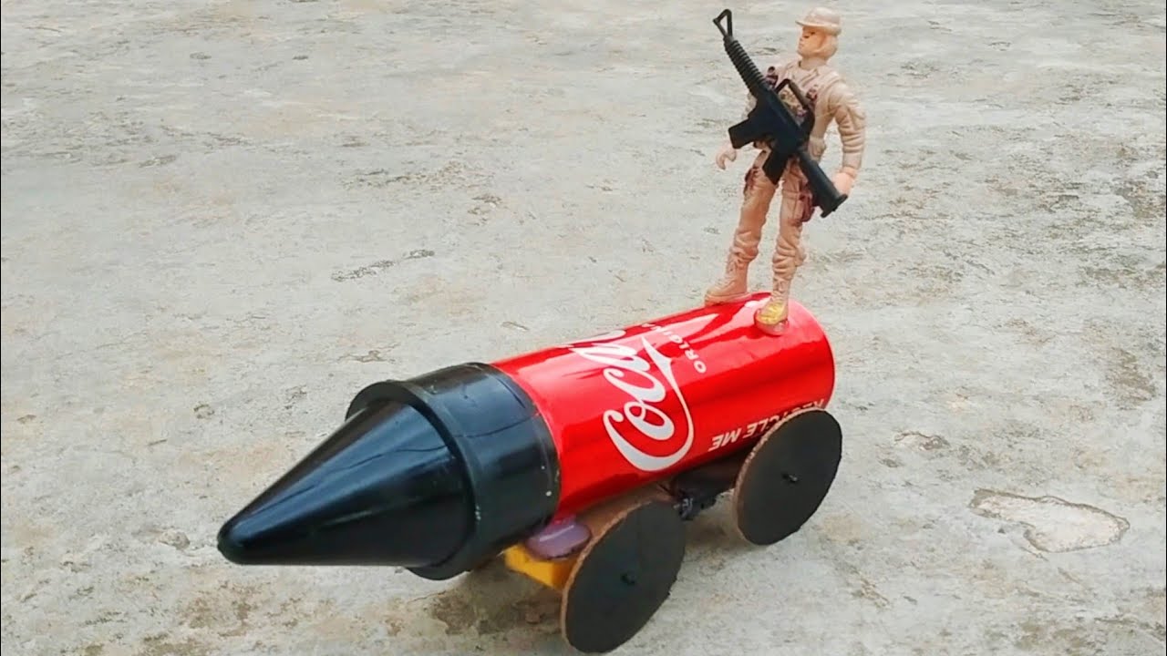 Amazing Electric rocket types Car with Coca-Cola can / handicraft - YouTube