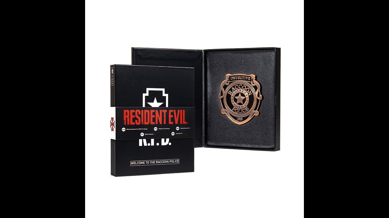 Resident Evil 2 Racoon Police Department Pin Badge Unboxing - YouTube