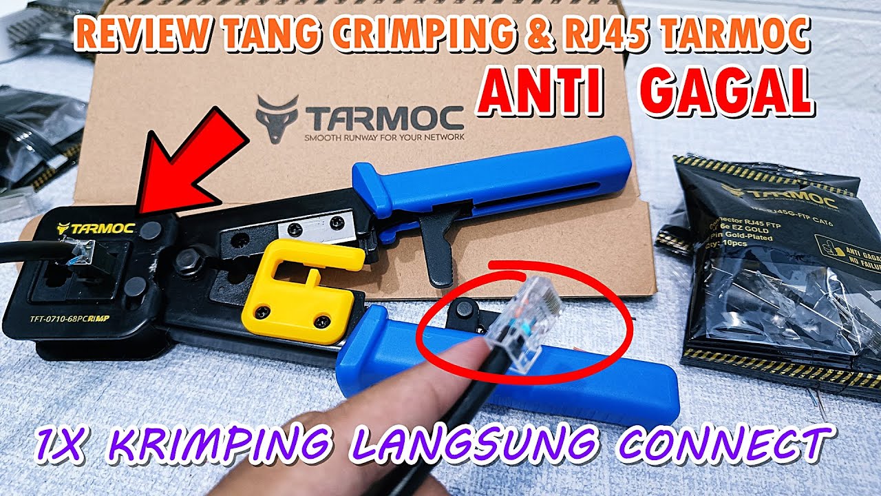 Anti Gagal! Pasang Kabel LAN Pakai Tang Crimping TARMOC dan RJ45 EZ ...