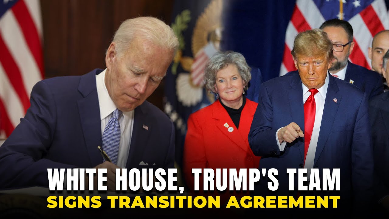 Trump's Team and White House Signs Transition Agreement - YouTube