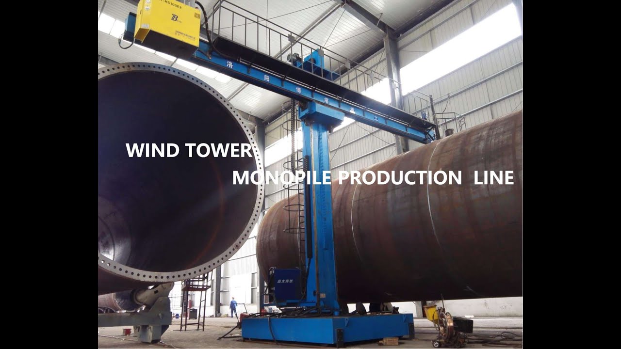 wind tower monopile welding production line work position details out ...
