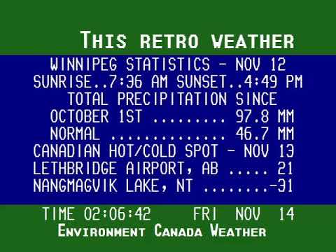 [24/7] Winnipeg Weather Channel | 90s Cable TV - YouTube