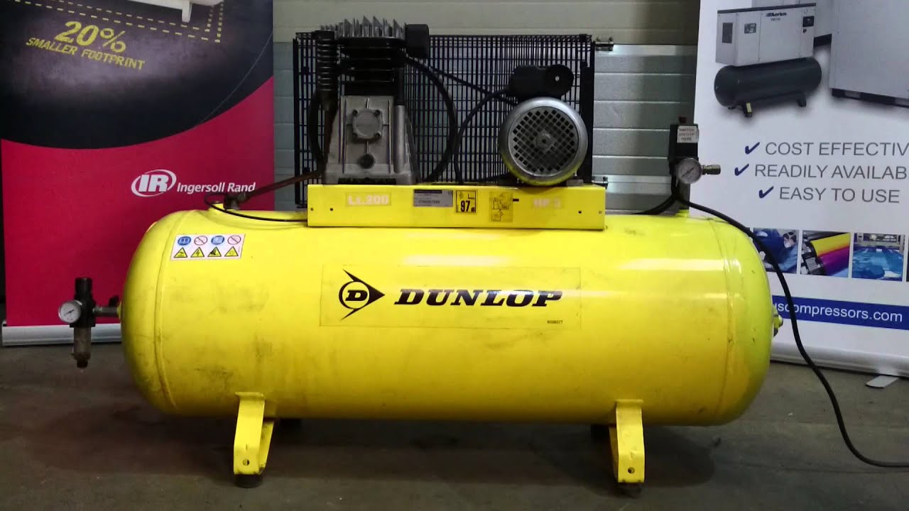 Used Dunlop Air Compressor - YouTube