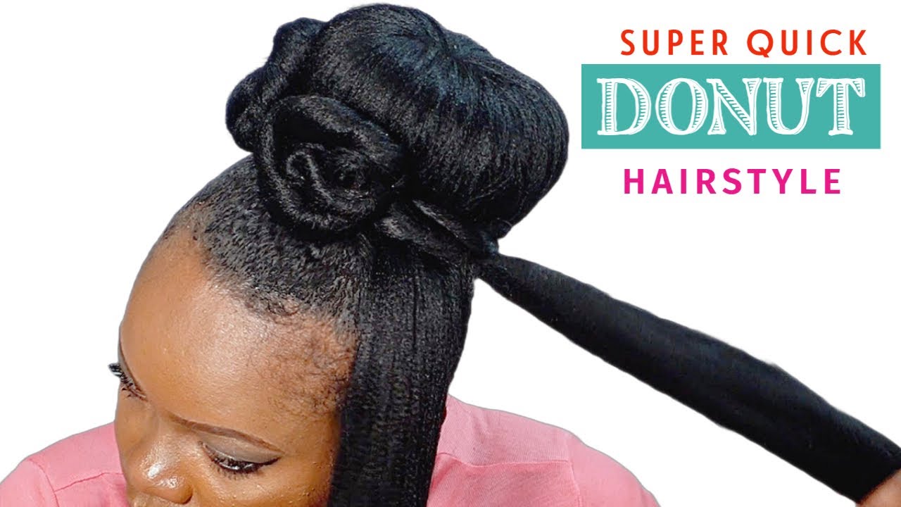 15 MINUTES DONUT HAIRSTYLE/ BEGINNER FRIENDLY - YouTube