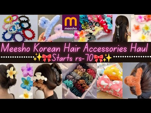 Meesho Korean Hair Accessories Haul💕Trendy Korean Hair Clips🎀All Under ...
