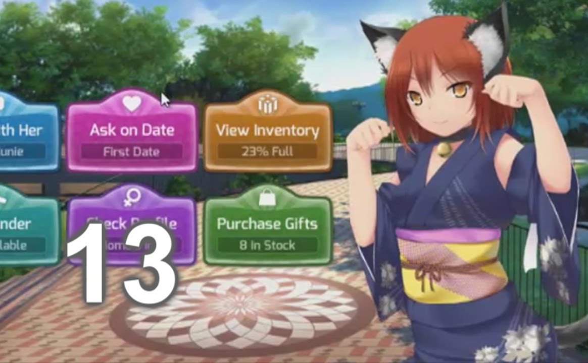 DM and Friends Play - HuniePop - Part 13 - Cat Paradise - YouTube