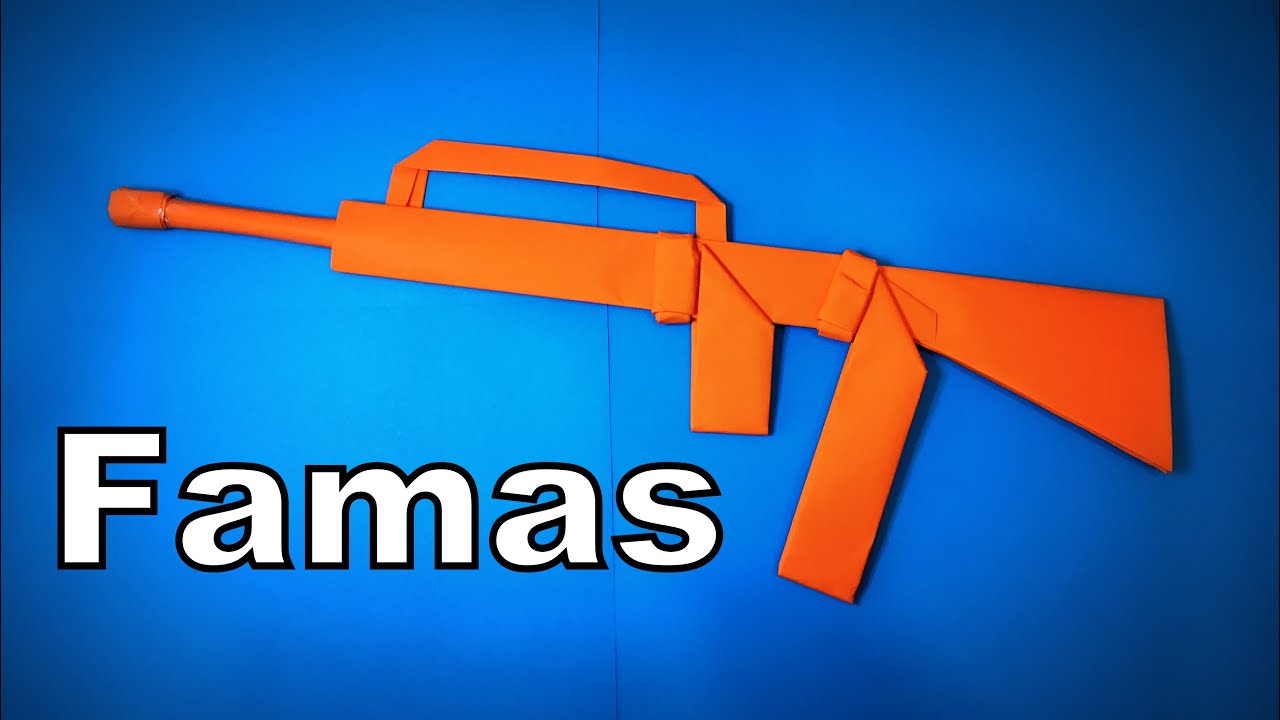 Origami Gun Famas | How to Make a Paper Gun Famas PUBG DIY | Easy ...