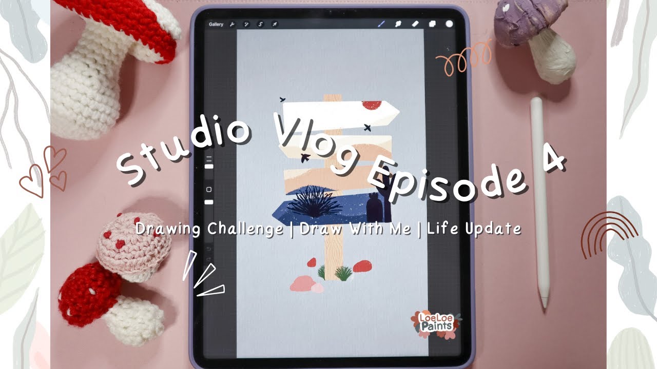 Studio Vlog 4 | Drawing Challenge | Draw With Me | Life Update - YouTube