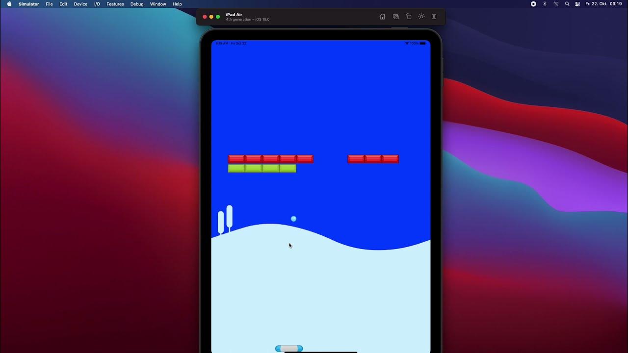 SpriteKit Breakout Game Part 2 SKPhysicsBody - YouTube